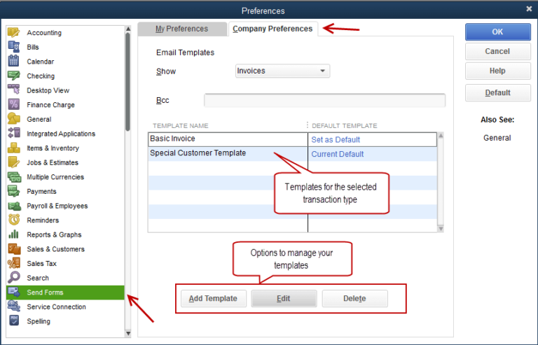 How to setup emails in Quickbooks Desktop - TransNational Computer LLC